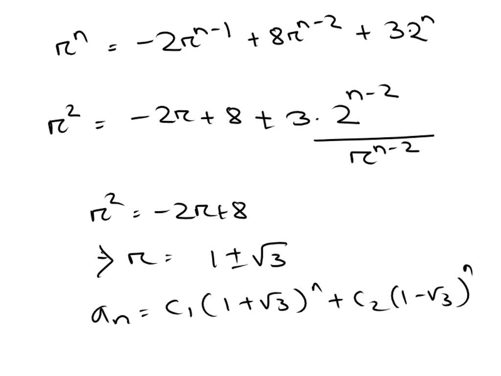 Solved Recurrence Relations A Suppose That We Have A Sequence Of