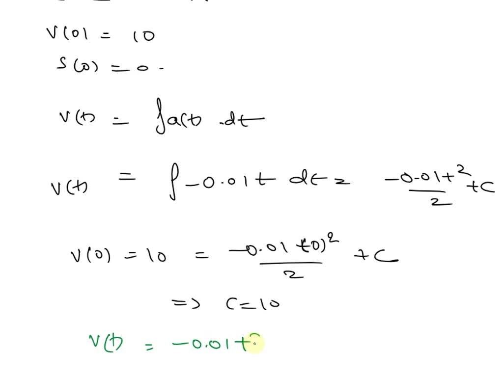 SOLVED: Find the position and velocity of an object moving along a straight line with the given ...