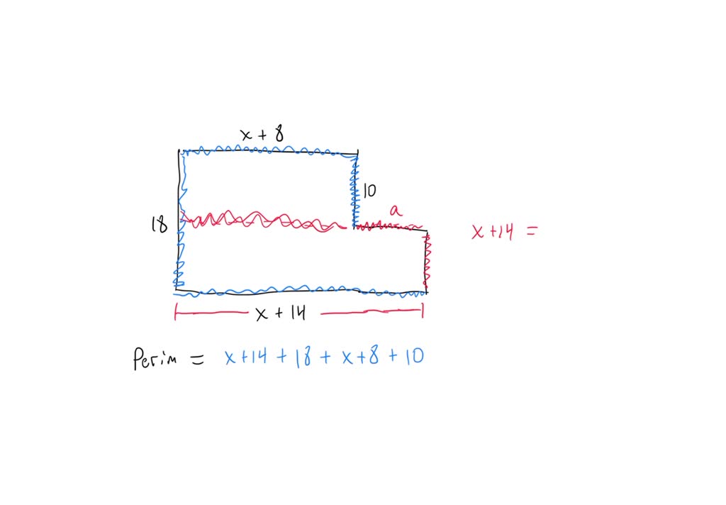 SOLVED: 'Write the perimeter of the floor plan shown as an algebraic ...