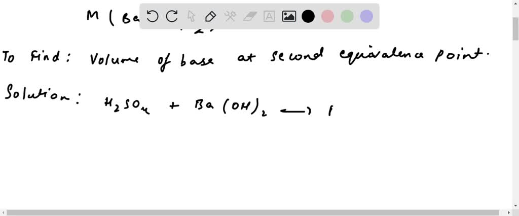 SOLVED: In a titration of 58.0 mL of a 0.350 M solution of a diprotic ...