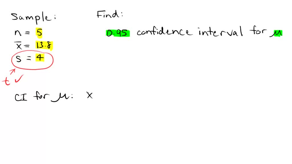 SOLVED: Construct the indicated confidence interval for the population mean mu using the t ...