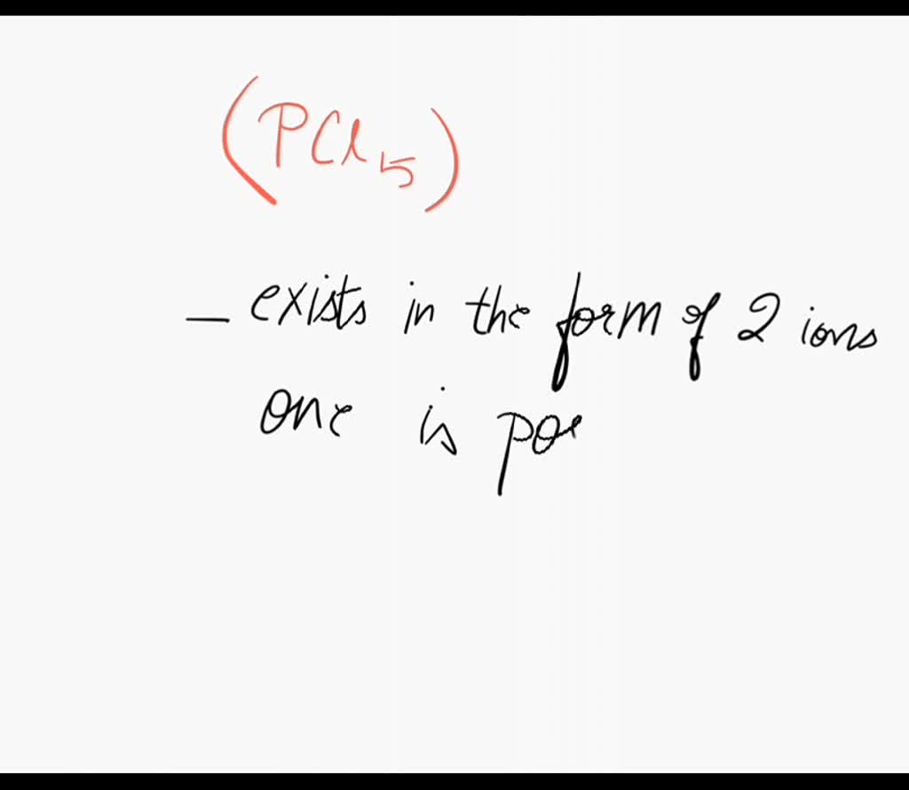 Solid phosphorus pentachloride is an ionic compound with a unique ...
