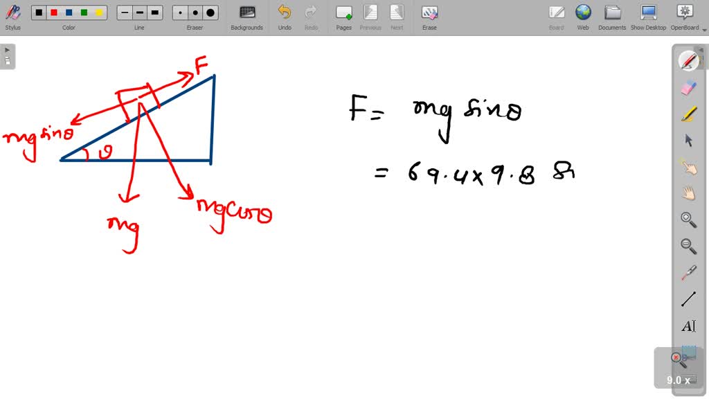 SOLVED: A skier of mass 69.4 kg is pulled up a slope by a motor-driven ...