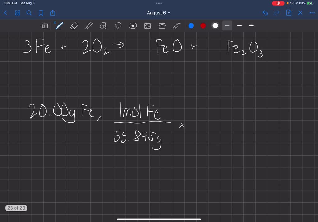 SOLVED: Iron reacts with oxygen gas to form a mixture of FeO and Fe₂O₃ ... SOLVED: Iron reacts with oxygen gas to form a mixture of FeO and Fe₂O₃ ...