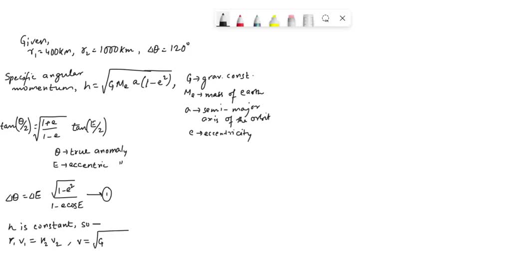 VIDEO solution: A satellite in Earth orbit has perigee and apogee radii ...