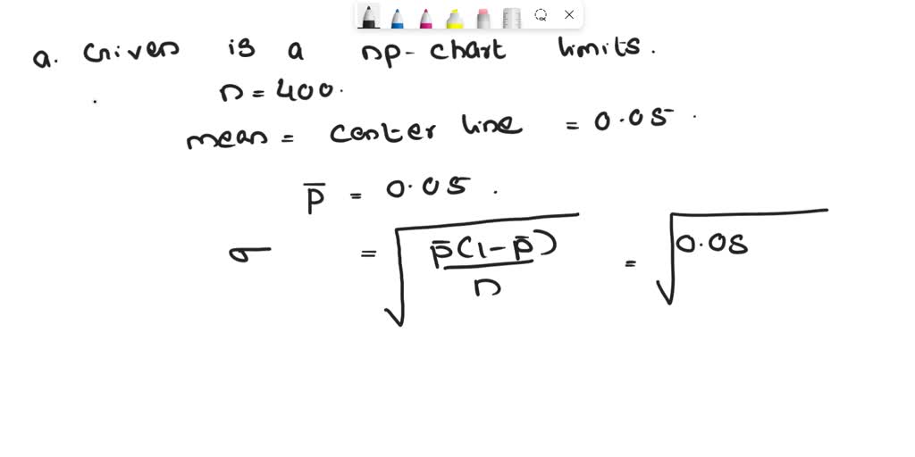 SOLVED: A fraction nonconforming control chart with n = 400, has the ...