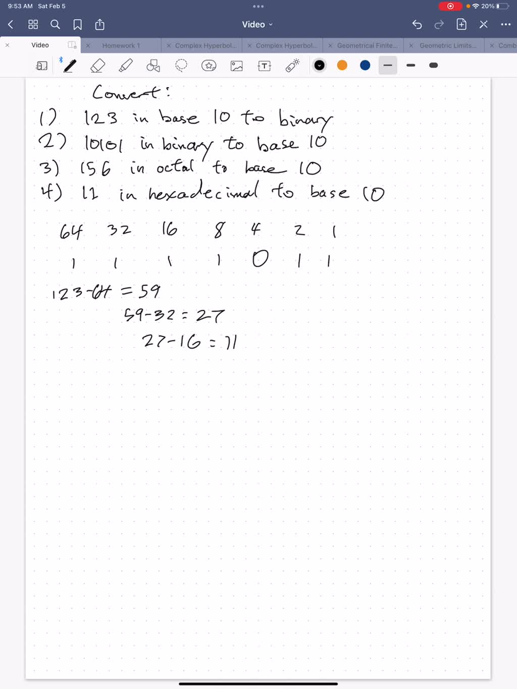 SOLVED Perform The Number Base Conversions Below Show Your Work For