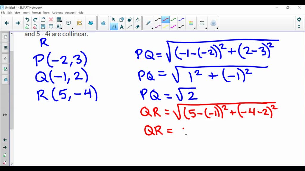 SOLVED: Using distance formula or otherwise, prove that the point - 2 ...