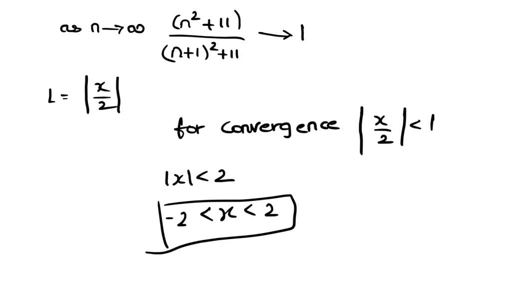 SOLVED: Consider the following series: n=1 (7+=) For which values of x ...