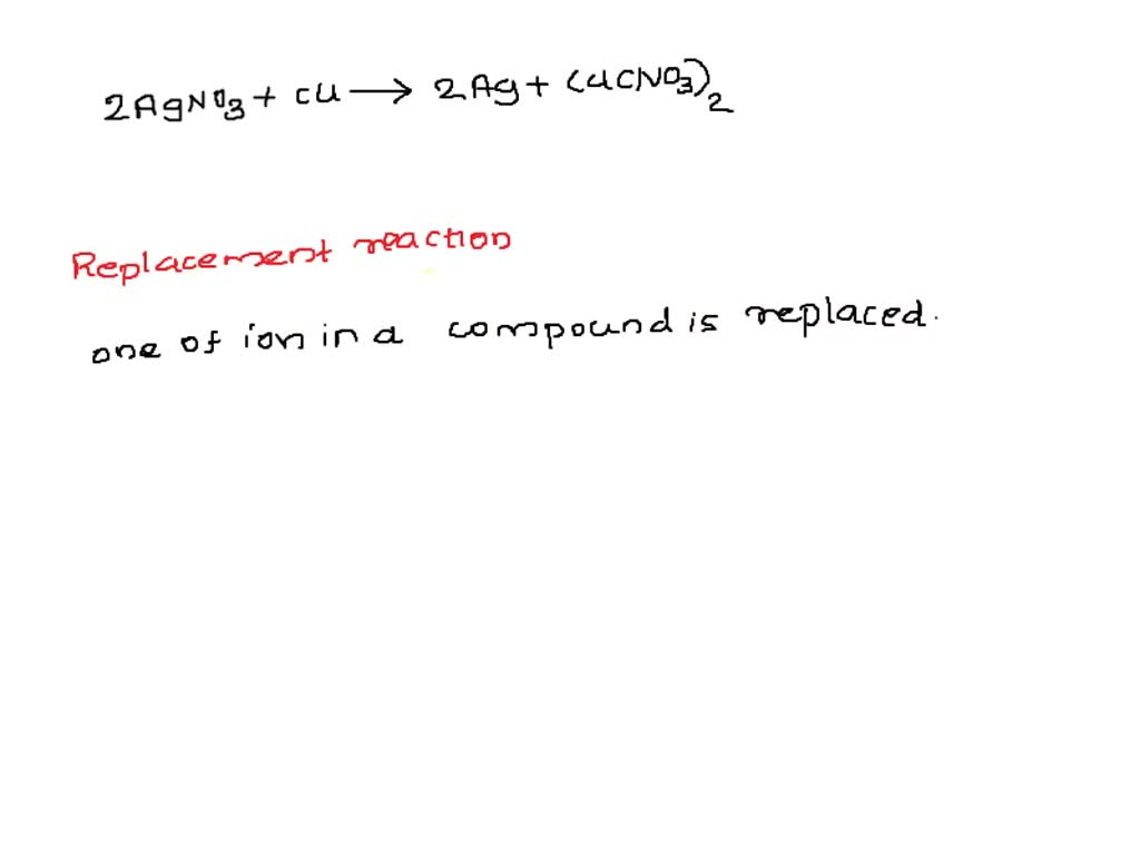 SOLVED: Based on its formula, what type of chemical reaction occurs ...