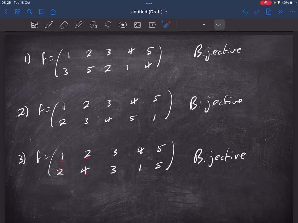 SOLVED: The following functions all have 1, 2, 3, 4, 5 as both their ...
