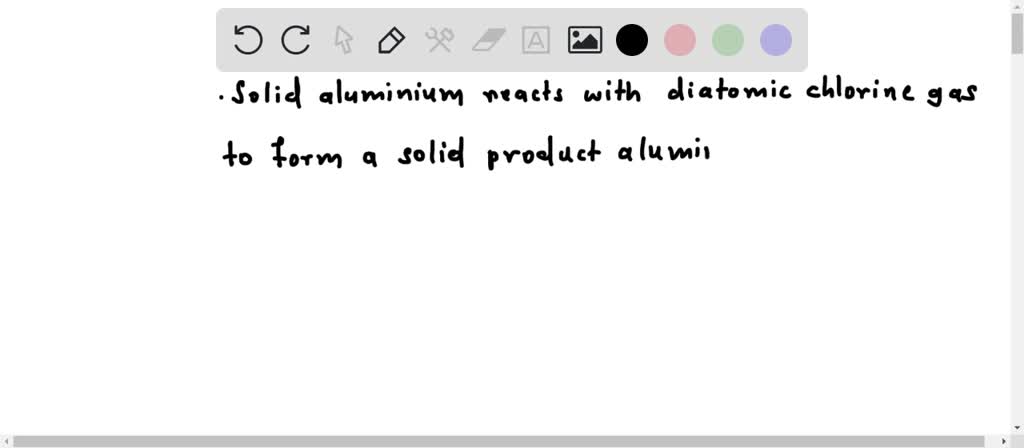 SOLVED: Solid aluminum and diatomic chlorine gas react spontaneously to ...