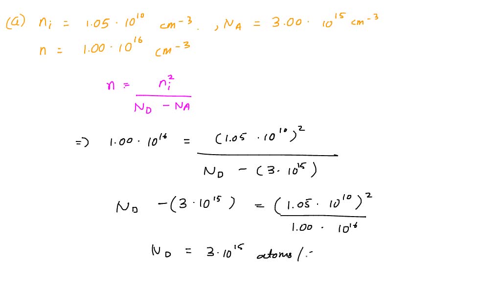 SOLVED A Si Sample Contains 1016 Cm 3 In Acceptor Atoms And A Certain