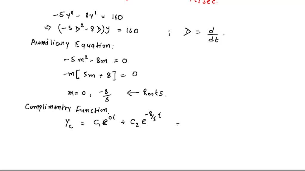 SOLVED:Question 3 The fall of & skydiver is described by the second ...