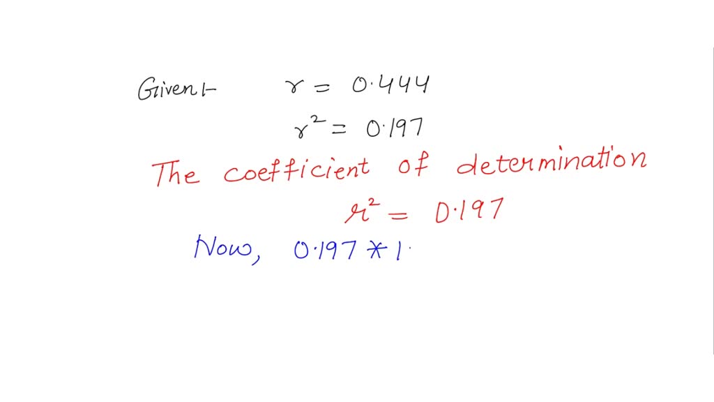 SOLVED Use The Value Of The Linear Correlation Coefficient To