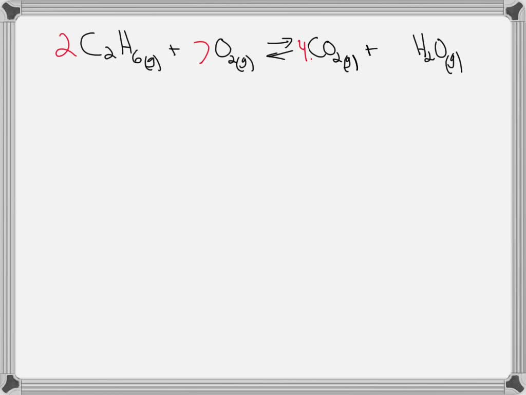 SOLVED: Be sure to answer all parts. Balance the following gas-phase reaction and write its ...