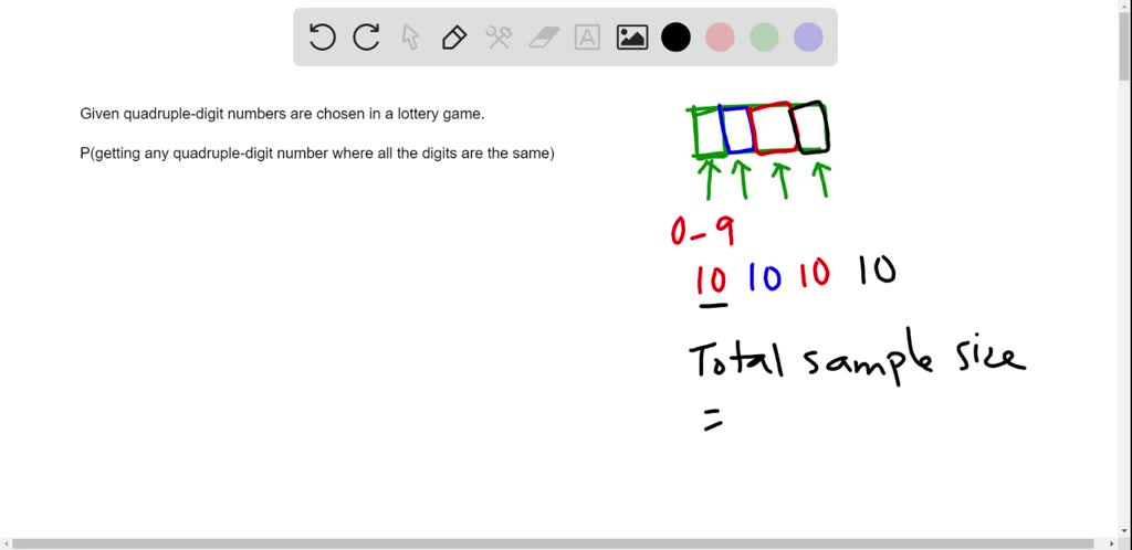 SOLVED: Find the probability of getting any quadruple-digit number ...