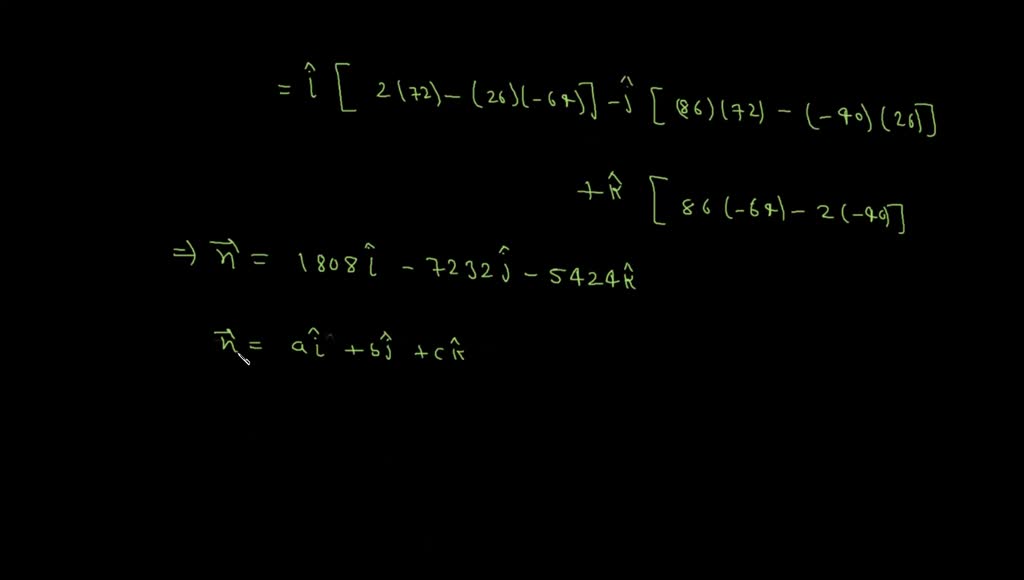SOLVED: Find an equation of the plane that contains the vectors u⃗= 86,2,26 , and v⃗= , and ...