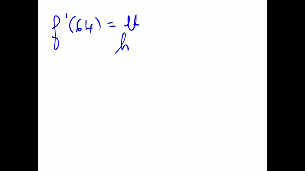 SOLVED: The limit lim (x+h) - lim h-0 is the standard expression ...