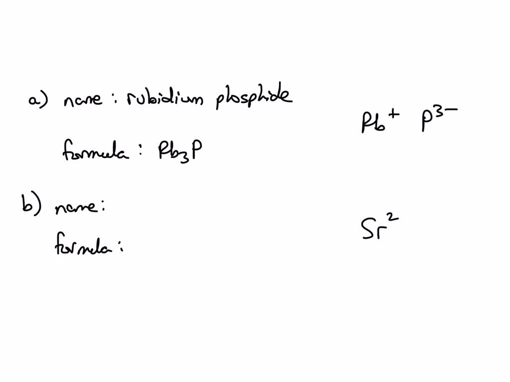 SOLVED: Be sure to answer all parts: Give the name and the formula of ...