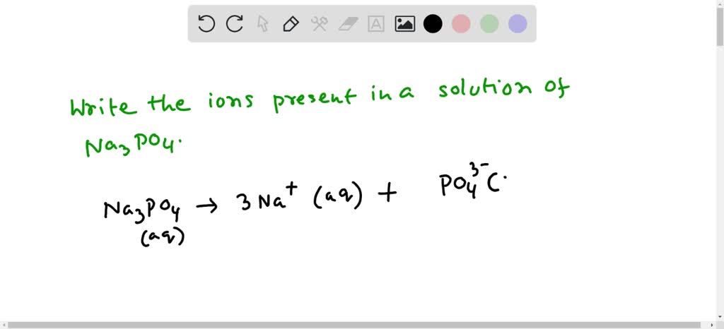SOLVED: Write the ions present in a solution of na3po4. express your ...