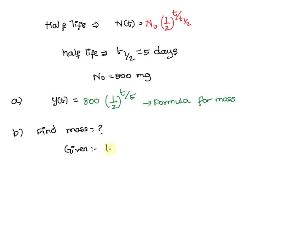 Bismuth-210 has a half-life of 5.0 days. (a) A sample originally has a ...