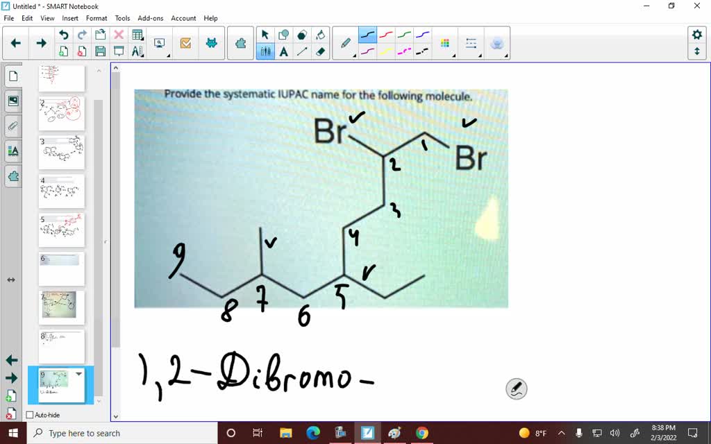 SOLVED: Nomenclature: Please provide a systematic IUPAC name for the following molecule or draw ...