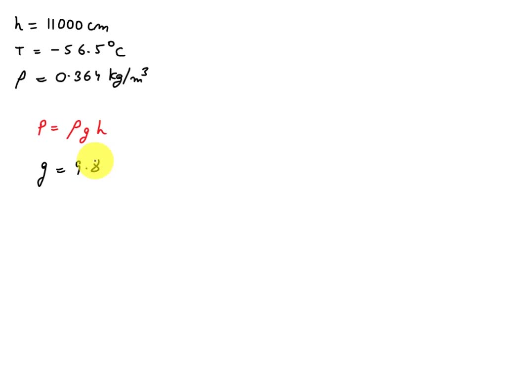 SOLVED: An airplane's altimeter is showing an altitude of 8,035 ft. If the outside air ...