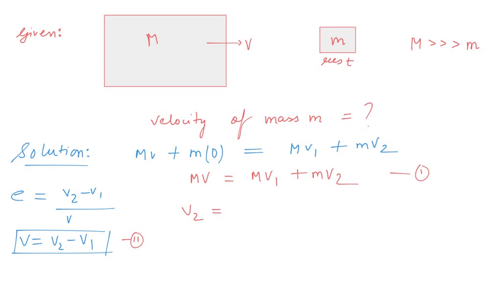 SOLVED: A body of mass M moves with velocity v and collides elastically ...