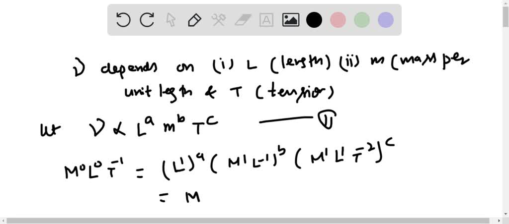 SOLVED: The frequency v of vibration of stretched string depends on its ...