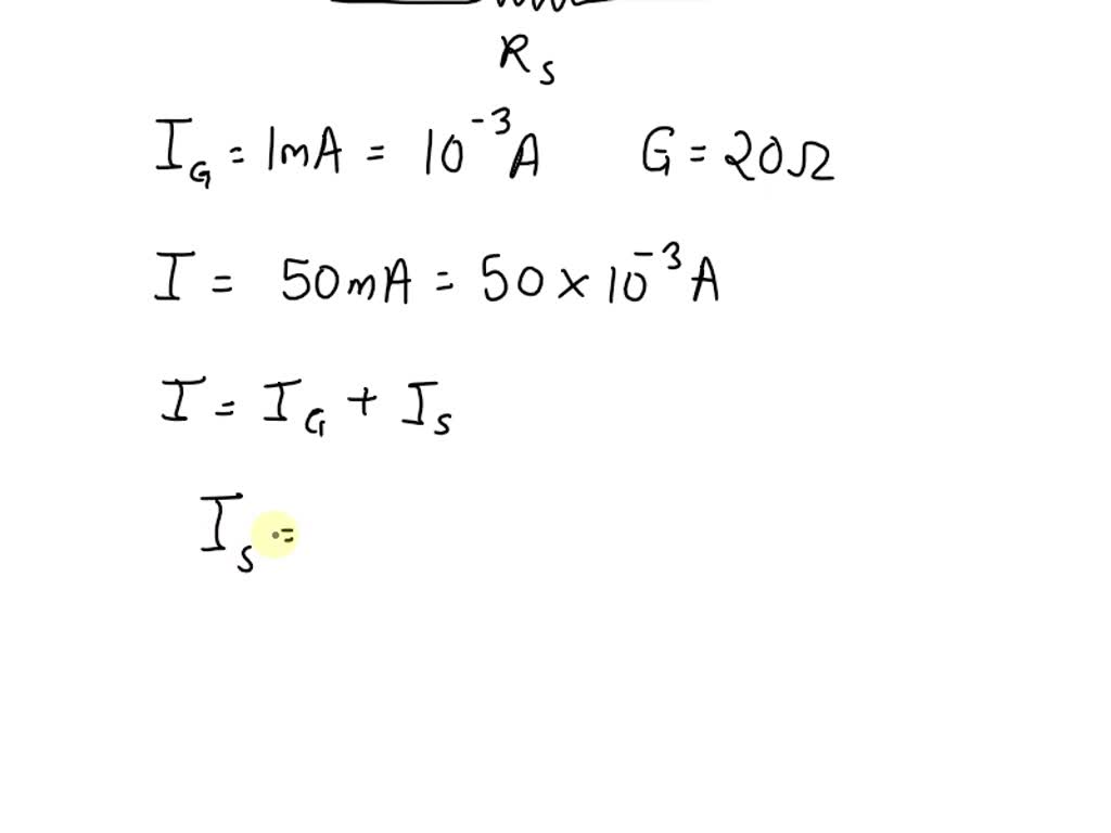 SOLVED: A meter movement has a full-scale deflection current of 50mA ...
