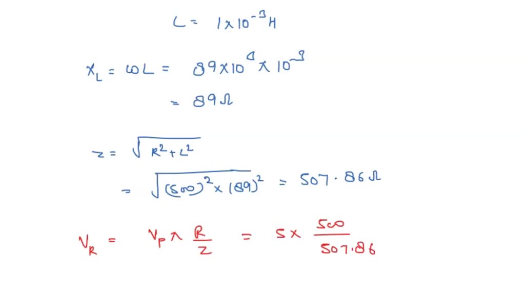 SOLVED: Part B: Theoretical Calculation Using peak values for all voltages, complete the ...