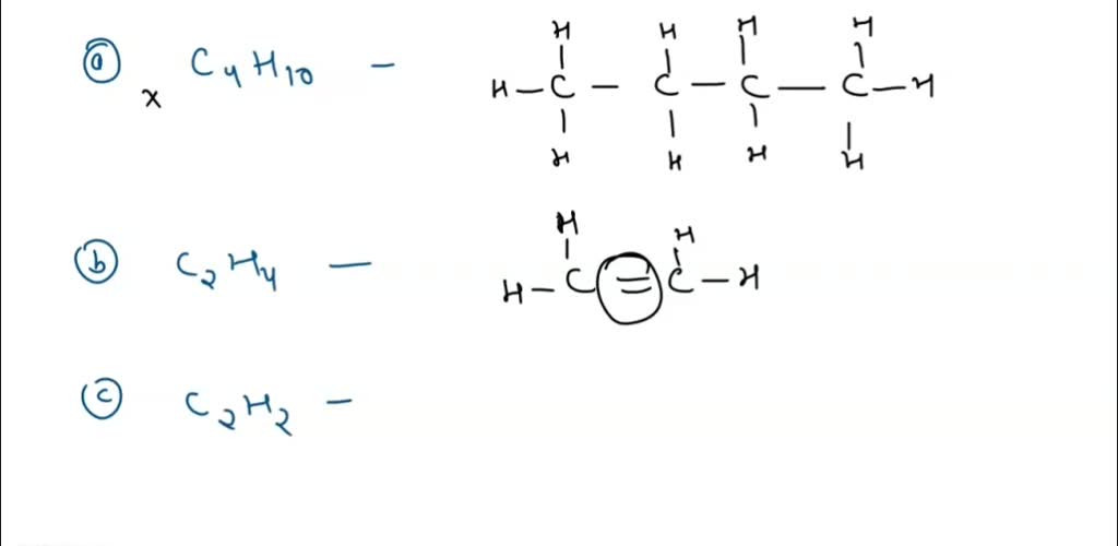 SOLVED: Which of these hydrocarbons has double bond in its carbon ...