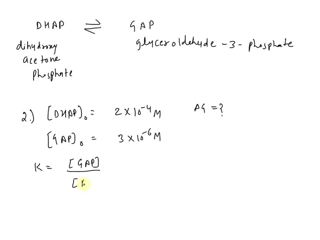 SOLVED: The isomerization of dihydroxyacetone phosphate (DHAP) to ...