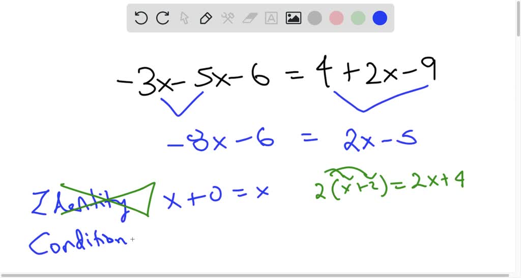 SOLVED: Determine if the following equation is an identity equation, a ...