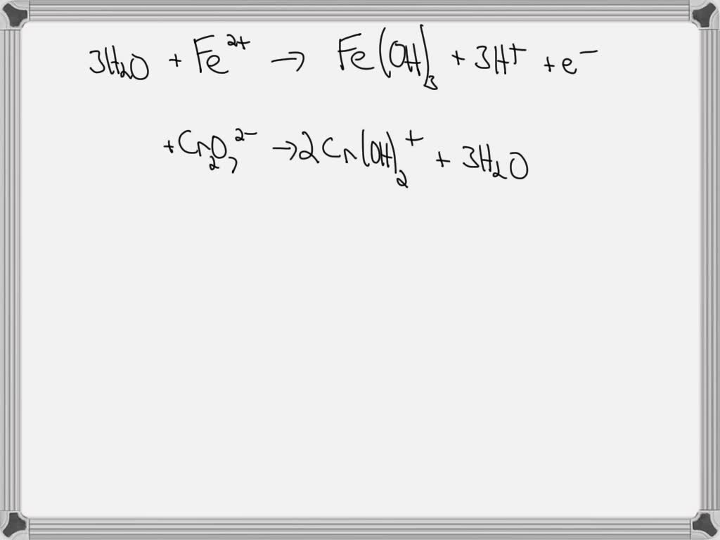 SOLVED: Balance the redox equation: Chromium oxide reacts with nitrate ...