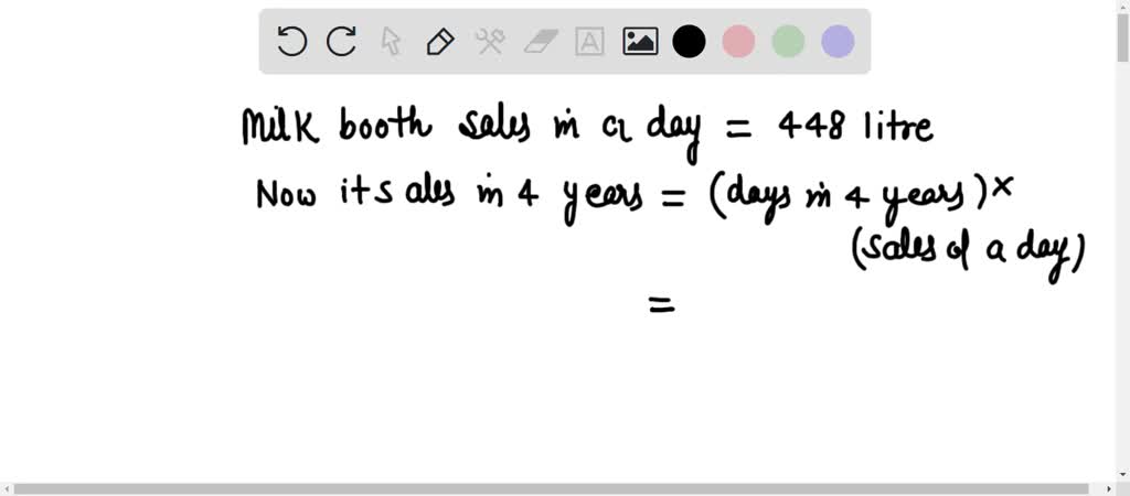 SOLVED: A milk booth sales 448 litres of milk in a day . How many litre ...