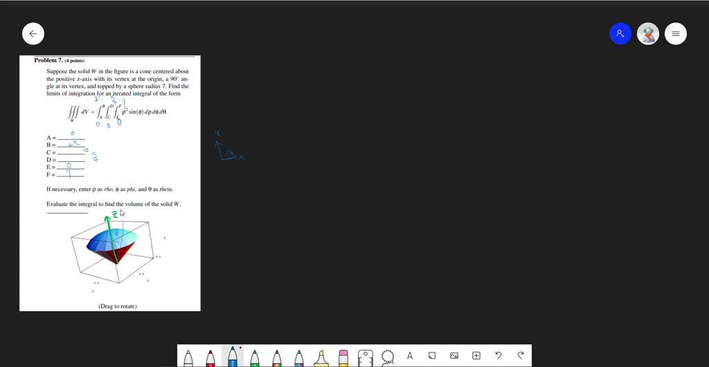 SOLVED: a. Let C denote a solid cone in R^(3) and let f:C->R denote a continuous bounded ...