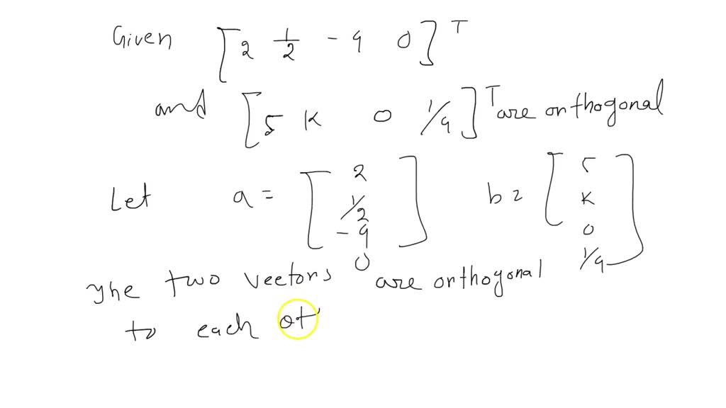 SOLVED: Consider the column vector v = [-4; 3]. The norm() command is ...