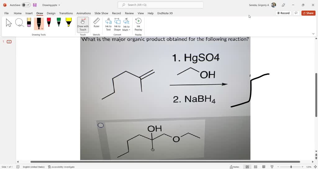 SOLVED: ' What is the major organic product obtained from the following ...