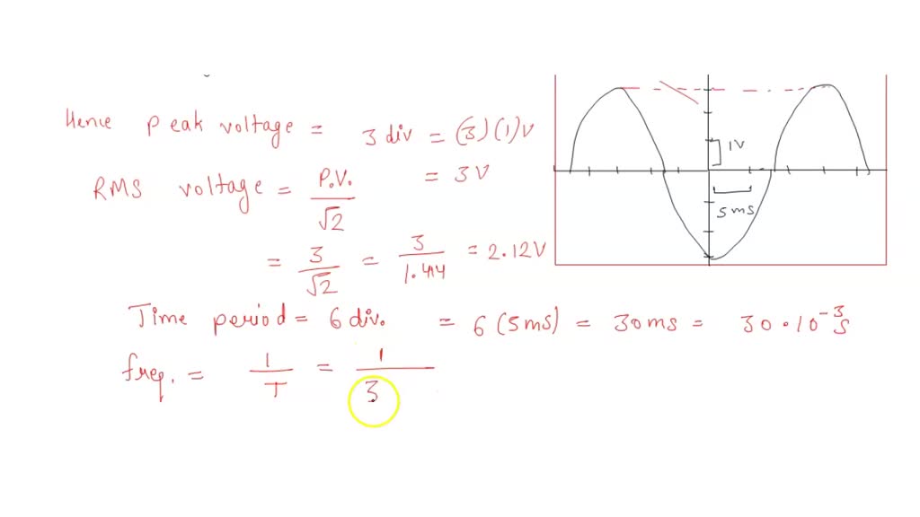 SOLVED: Question (2) Question (1) For the oscilloscope display in Fig ...