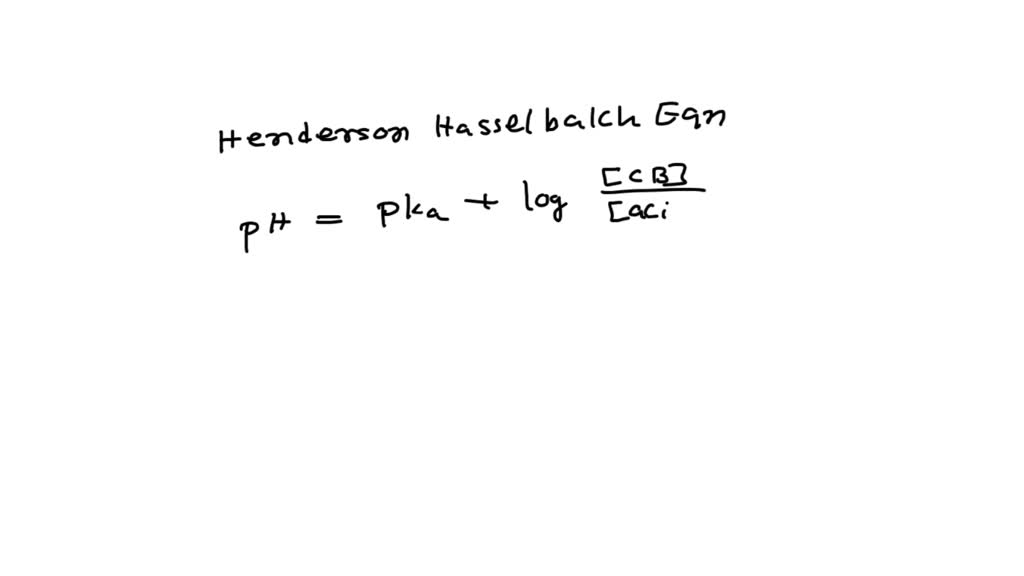 SOLVED: pH = -log[H+] Calculate the pH of a buffer solution prepared by dissolving 8.00 mmol of ...
