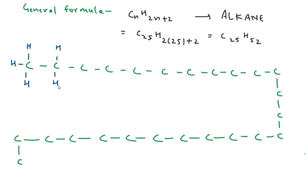 SOLVED: draw paraffin molecular structures C25H52