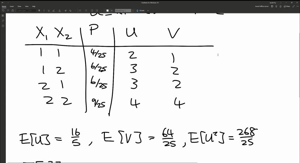 SOLVED: Let X1 and X2 be independent random variables with P(Xi = 1) = 2 5 and P(Xi = 2) = 3 5 ...