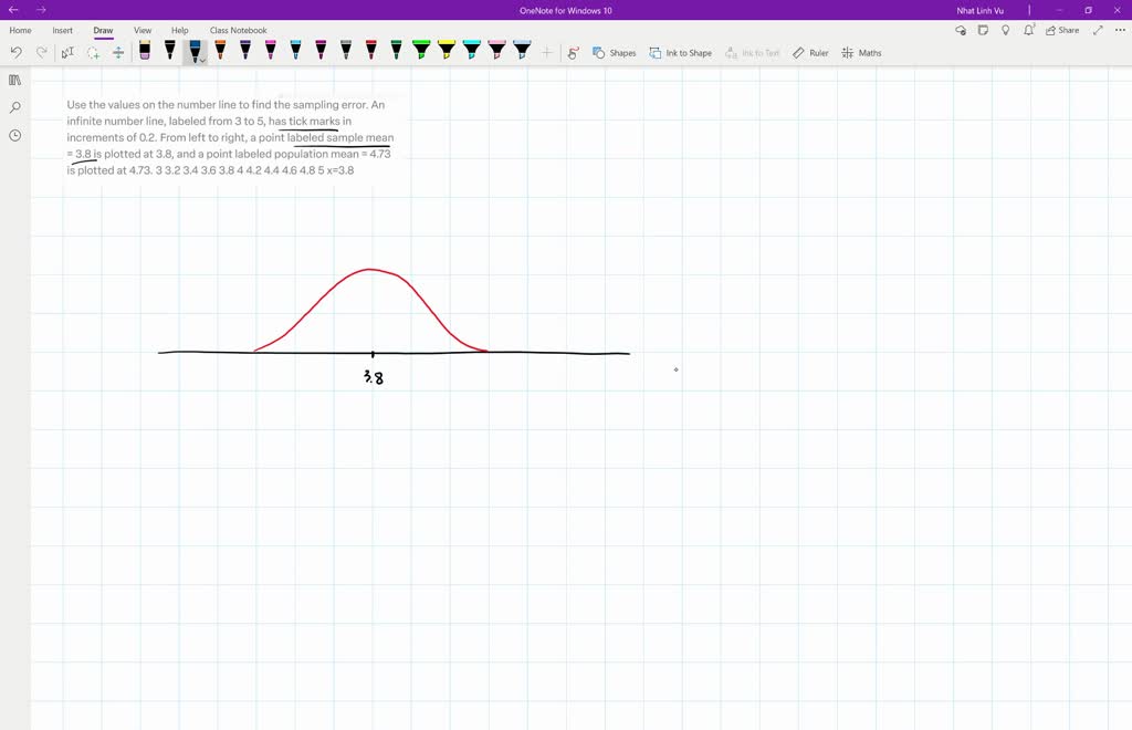 SOLVED: Use the values on the number line to find the sampling error. An infinite number line ...