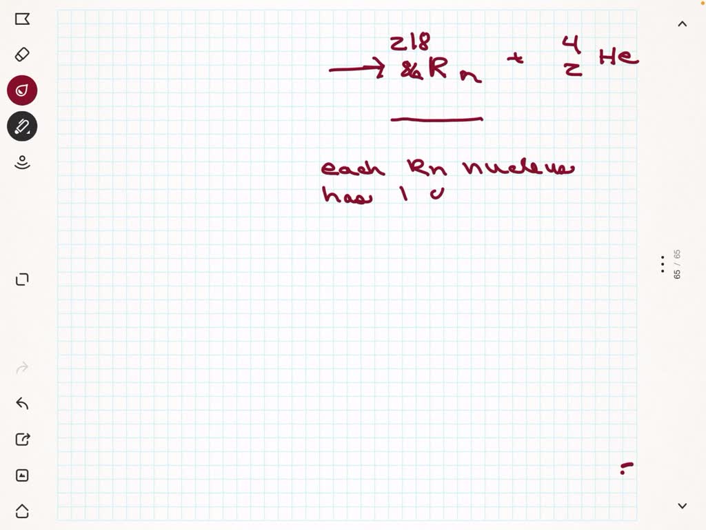 SOLVED: The isotope radon-218 occurs as a product of the alpha decay of ...