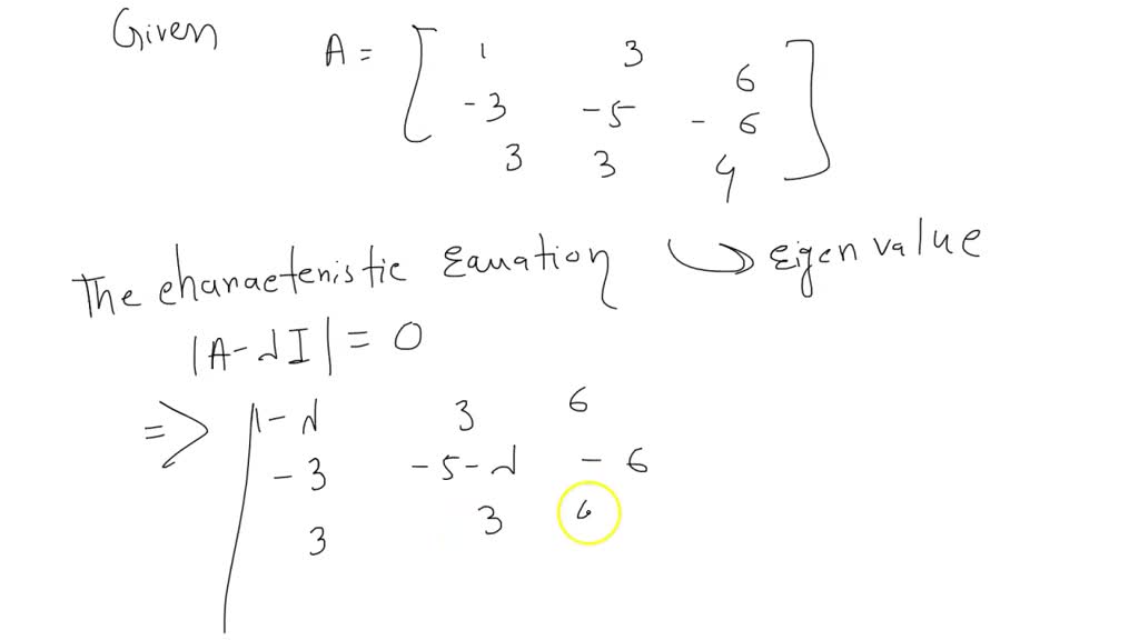 SOLVED: Find the eiqenvalues anel a besis for TR6 macle up of ...