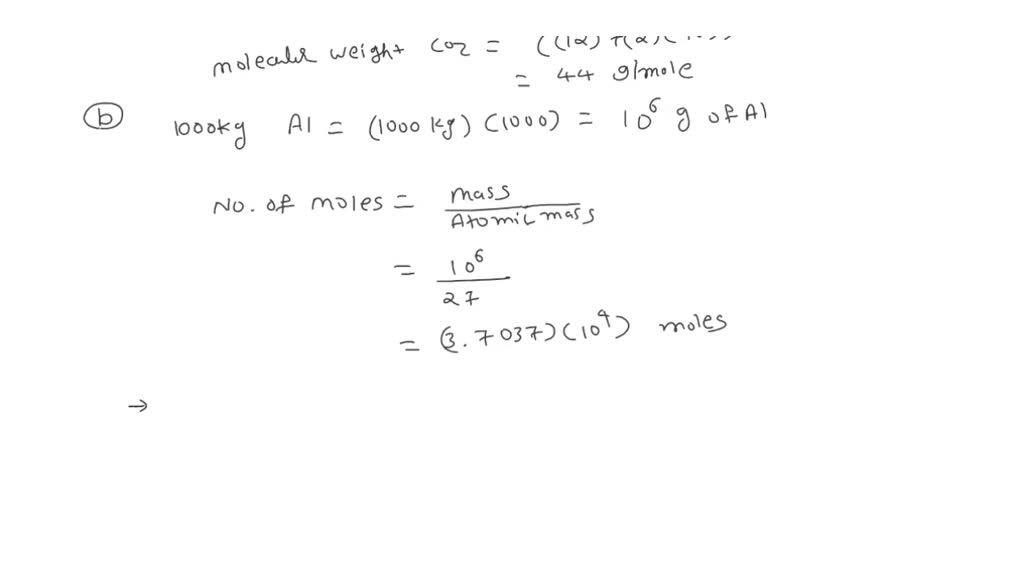 SOLVED: 2 Al2O3 + 3C â†’ 4Al + 3CO2 (electrorefining) a. Calculate the ...