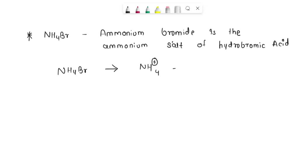 SOLVED: The compound NH4Br is an ionic compound. What are the ions of ...