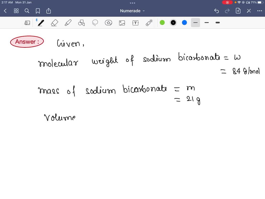 SOLVED: You have a box of sodium bicarbonate (commonly known as baking ...